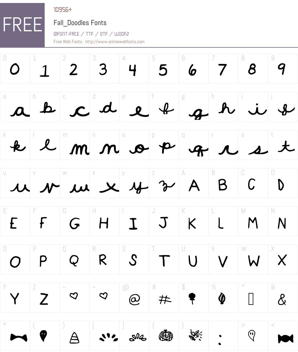 Fall_Doodles 001.000 Fonts Free Download - OnlineWebFonts.COM
