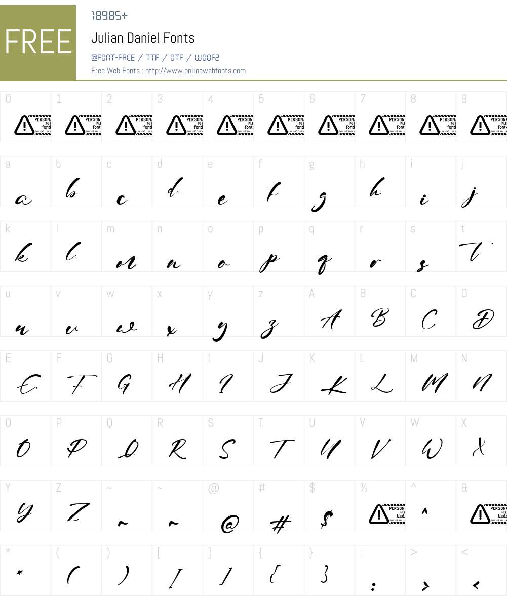 Julian Daniel 1.00;November 19, 2021;FontCreator 12.0.0.2563 64-bit Fonts Free Download ...