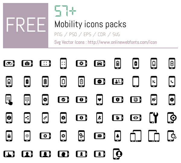 +57 Mobility Icons Packs Free Downloads - OnlineWebFonts.COM