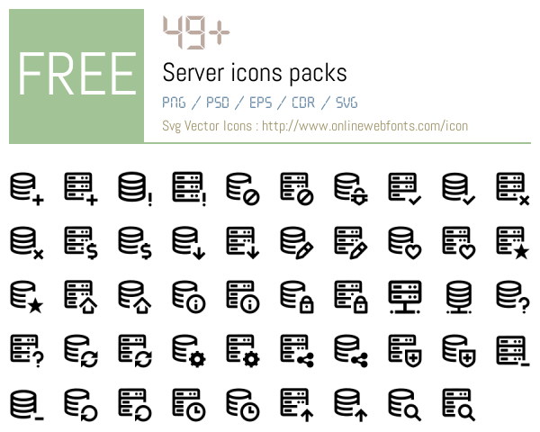 +49 Server Icons Packs Free Downloads - OnlineWebFonts.COM