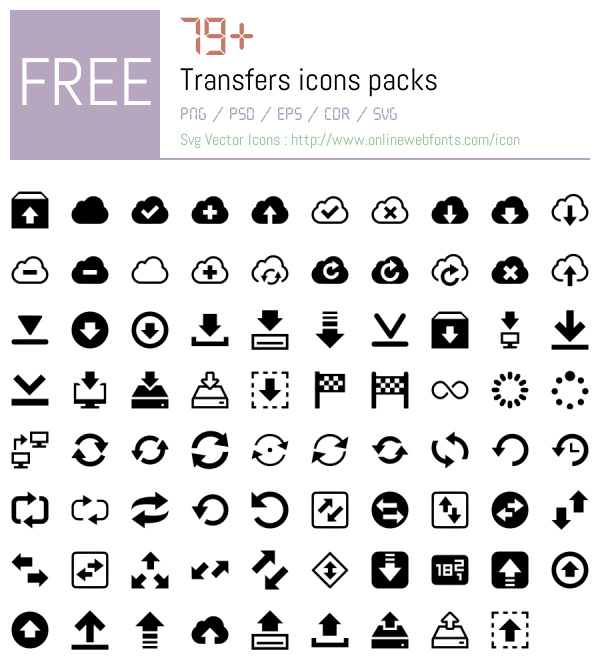 +79 Transfers Icons Packs Free Downloads - OnlineWebFonts.COM