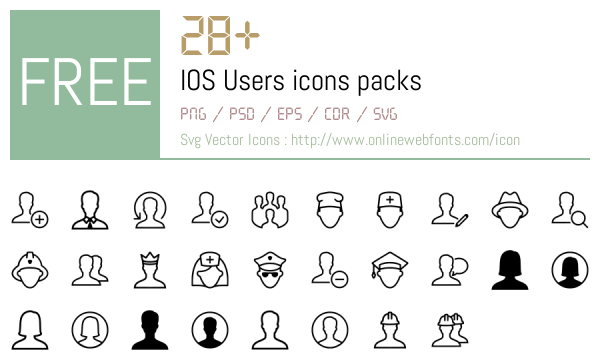 +28 IOS Users Icons Packs Free Downloads - OnlineWebFonts.COM