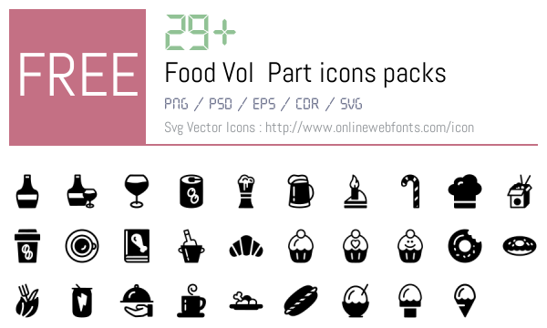 +29 Food Vol Part Icons Packs Free Downloads - OnlineWebFonts.COM