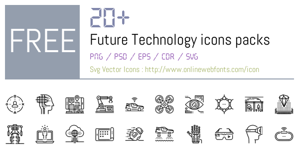 +20 Future Technology Icons Packs Free Downloads - OnlineWebFonts.COM