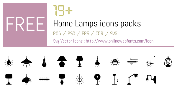 +19 Home Lamps Icons Packs Free Downloads - OnlineWebFonts.COM