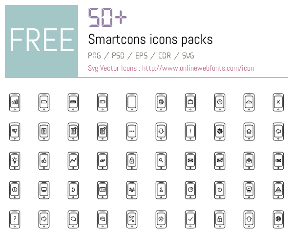 +50 Smartcons Icons Packs Free Downloads - OnlineWebFonts.COM