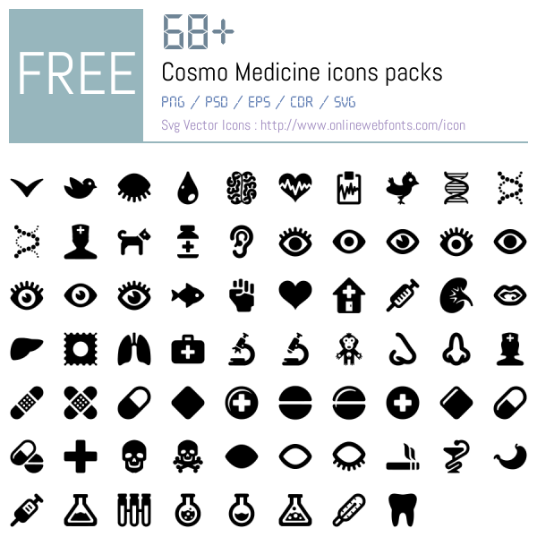 +68 Cosmo Medicine Icons Packs Free Downloads - OnlineWebFonts.COM