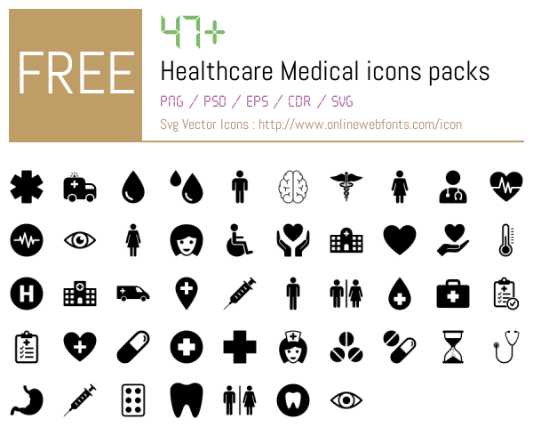 +47 Healthcare Medical Icons Packs Free Downloads - OnlineWebFonts.COM