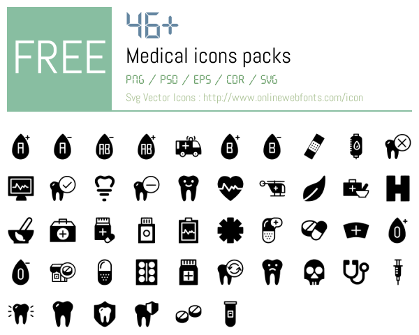 +46 Medical Icons Packs Free Downloads - OnlineWebFonts.COM