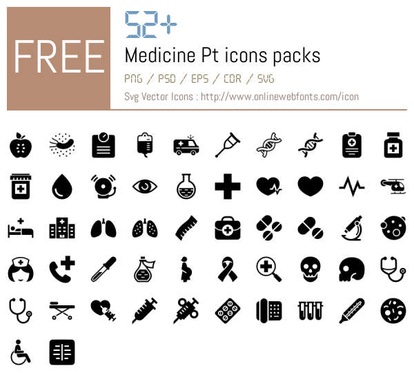 +52 Medicine Pt Icons Packs Free Downloads - OnlineWebFonts.COM