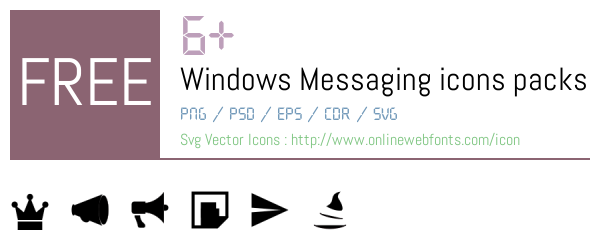 +6 Windows Messaging Icons Packs Free Downloads - OnlineWebFonts.COM