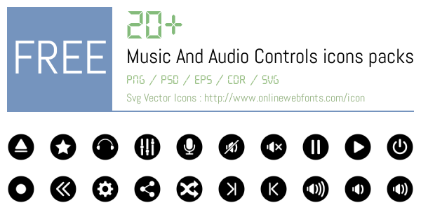 +20 Music And Audio Controls Icons Packs Free Downloads ...