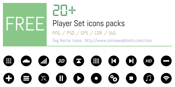 +20 Player Set Icons Packs Free Downloads - OnlineWebFonts.COM