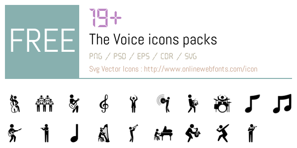 +19 The Voice Icons Packs Free Downloads - OnlineWebFonts.COM