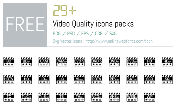 +29 Video Quality Icons Packs Free Downloads - OnlineWebFonts.COM