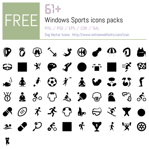 +61 Windows Sports Icons Packs Free Downloads - OnlineWebFonts.COM
