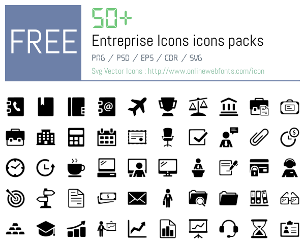 +50 Entreprise Icons Icons Packs Free Downloads - OnlineWebFonts.COM
