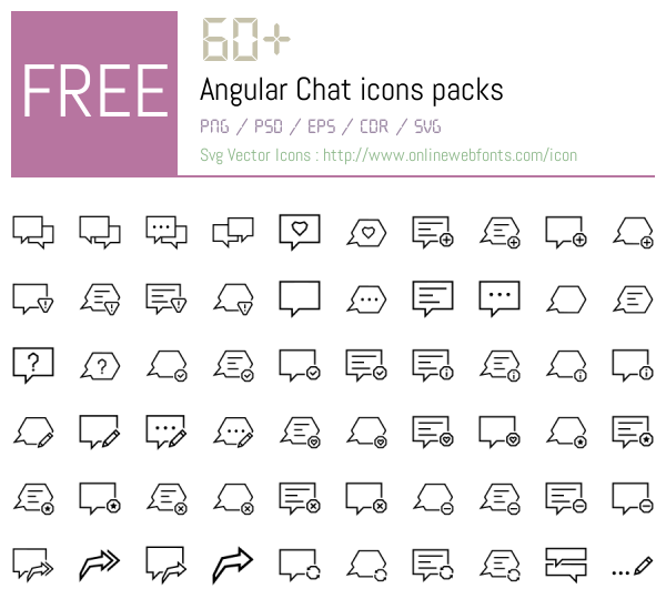+60 Angular Chat Icons Packs Free Downloads - OnlineWebFonts.COM