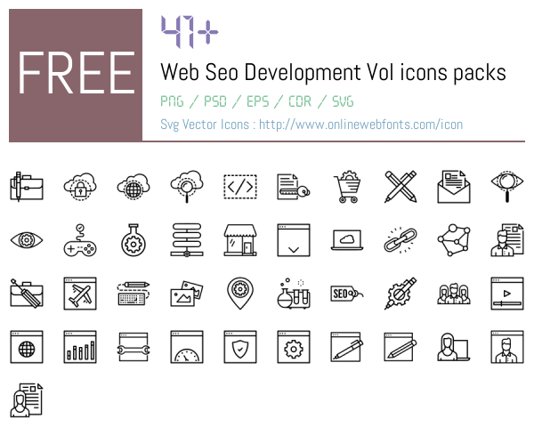 +41 Web Seo Development Vol Icons Packs Free Downloads - OnlineWebFonts.COM