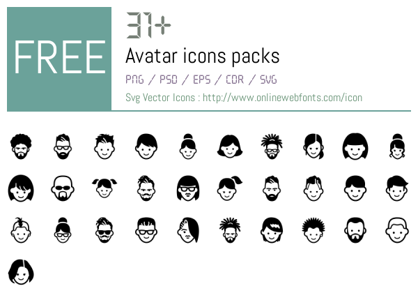 +31 Avatar Icons Packs Free Downloads - OnlineWebFonts.COM