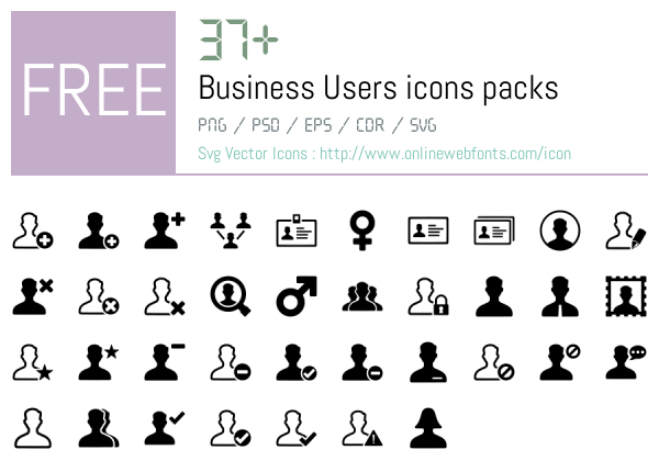 +37 Business Users Icons Packs Free Downloads - OnlineWebFonts.COM