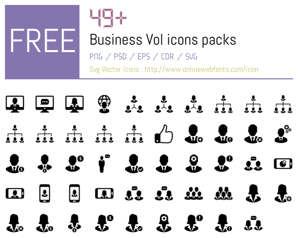 +49 Business Vol Icons Packs Free Downloads - OnlineWebFonts.COM