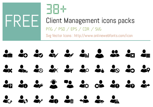 +38 Client Management Icons Packs Free Downloads - OnlineWebFonts.COM