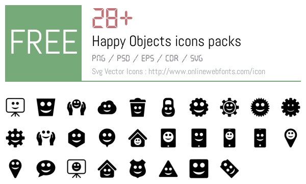 +28 Happy Objects Icons Packs Free Downloads - OnlineWebFonts.COM