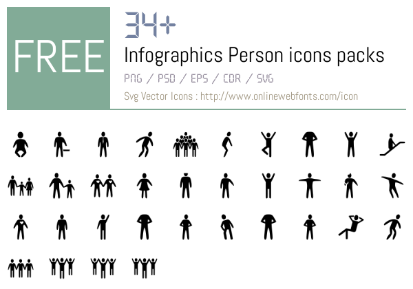 +34 Infographics Person Icons Packs Free Downloads - OnlineWebFonts.COM