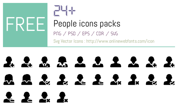 +24 People Icons Packs Free Downloads - OnlineWebFonts.COM