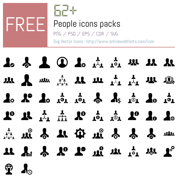 +62 People Icons Packs Free Downloads - OnlineWebFonts.COM