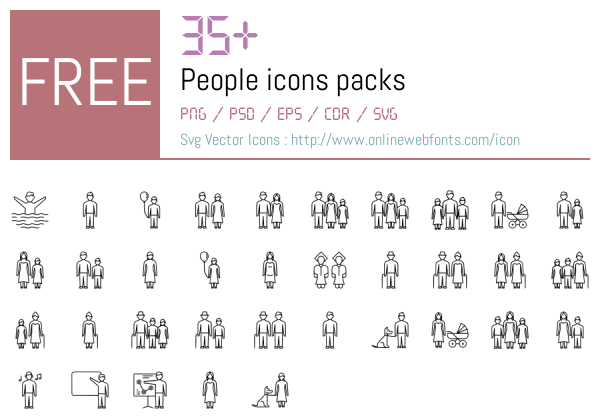 +35 People Icons Packs Free Downloads - OnlineWebFonts.COM