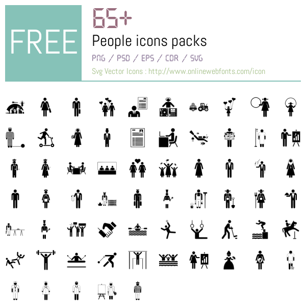 +65 People Icons Packs Free Downloads - OnlineWebFonts.COM