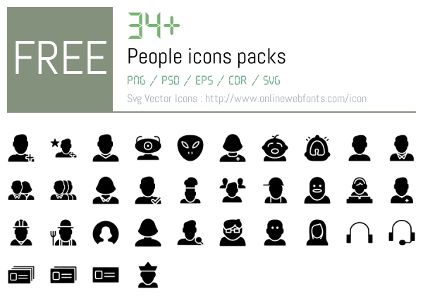 +34 People Icons Packs Free Downloads - OnlineWebFonts.COM