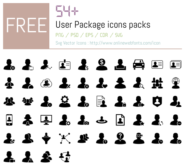 +54 User Package Icons Packs Free Downloads - OnlineWebFonts.COM