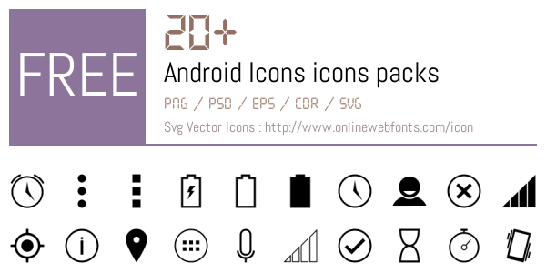 +20 Android Icons Icons Packs Free Downloads - OnlineWebFonts.COM