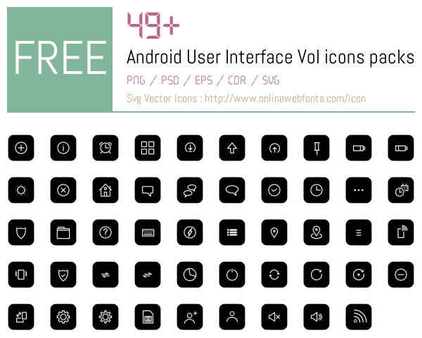 +49 Android User Interface Vol Icons Packs Free Downloads ...