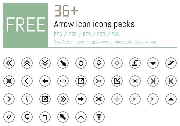 +36 Arrow Icon Icons Packs Free Downloads - OnlineWebFonts.COM