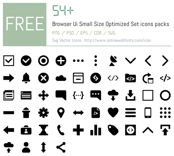 +54 Browser Ui Small Size Optimized Set Icons Packs Free Downloads ...