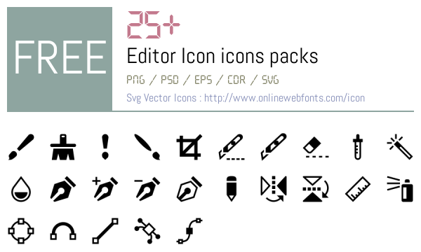 +25 Editor Icon Icons Packs Free Downloads - OnlineWebFonts.COM