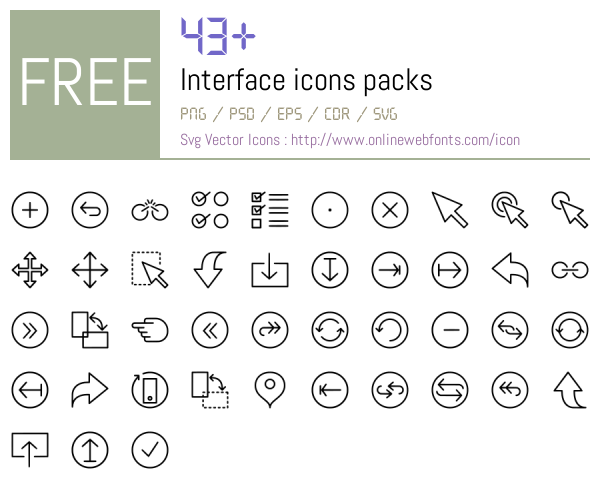 +43 Interface Icons Packs Free Downloads - OnlineWebFonts.COM