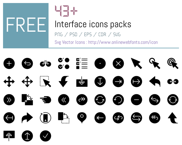 +43 Interface Icons Packs Free Downloads - OnlineWebFonts.COM