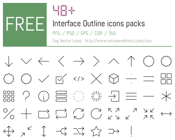 +48 Interface Outline Icons Packs Free Downloads - OnlineWebFonts.COM