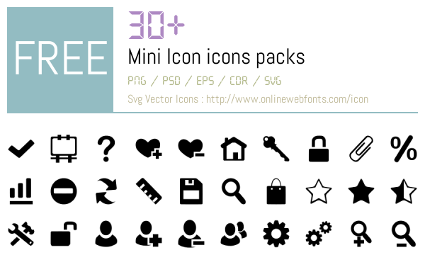 +30 Mini Icon Icons Packs Free Downloads - OnlineWebFonts.COM