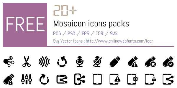 +20 Mosaicon Icons Packs Free Downloads - OnlineWebFonts.COM