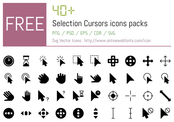 +40 Selection Cursors Icons Packs Free Downloads - OnlineWebFonts.COM