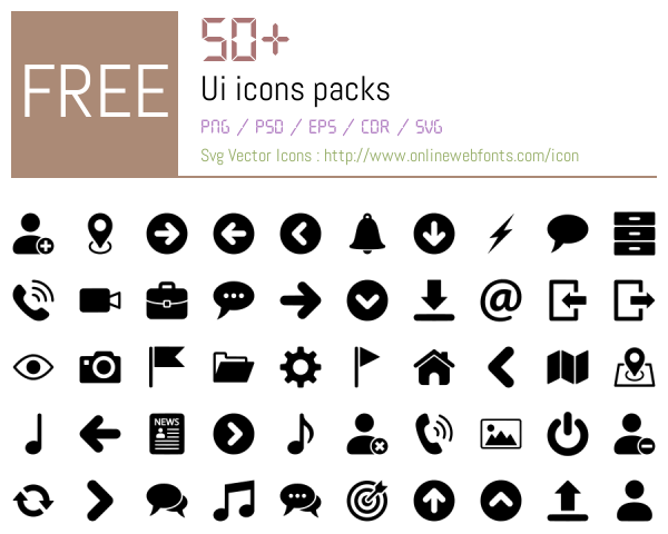 +50 Ui Icons Packs Free Downloads - OnlineWebFonts.COM