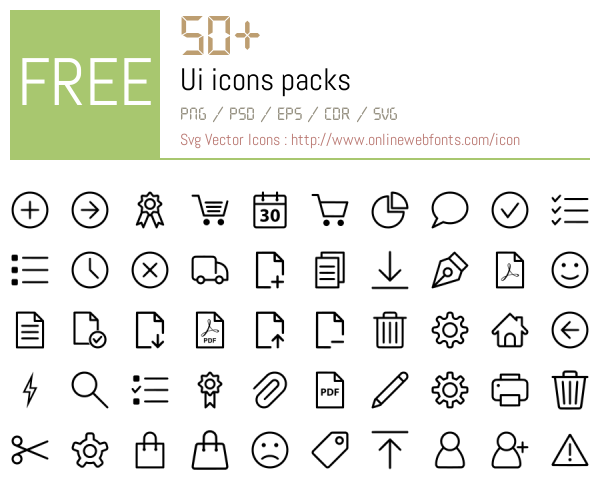 +50 Ui Icons Packs Free Downloads - OnlineWebFonts.COM