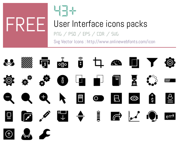 +43 User Interface Icons Packs Free Downloads - OnlineWebFonts.COM