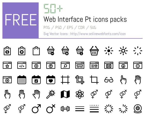+50 Web Interface Pt Icons Packs Free Downloads - OnlineWebFonts.COM